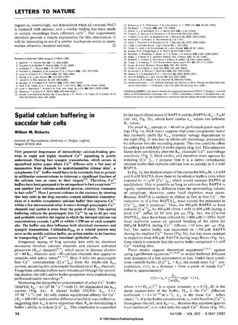 Pdf Spatial Calcium Buffering In Saccular Hair Cells Dokumentips