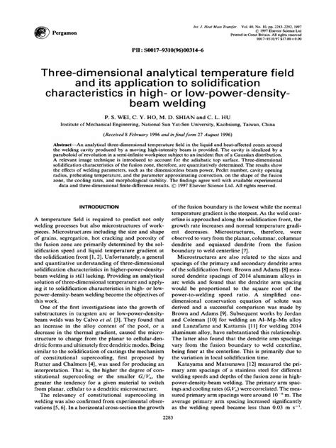 Three Dimensional Analytical Temperature Field And Its Applications To