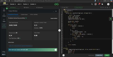 Sejal Dashora On Linkedin Gfg Gfg160 Kmp Dsa Coding Programming