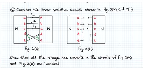 solved 2 ﻿consider the linear resistive circuits shown in