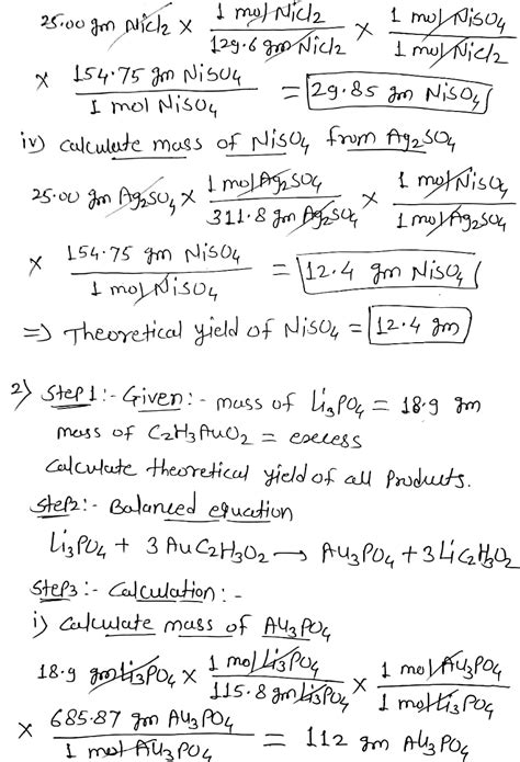 [solved] 1 calculate the masses of all reactants and the theoretical