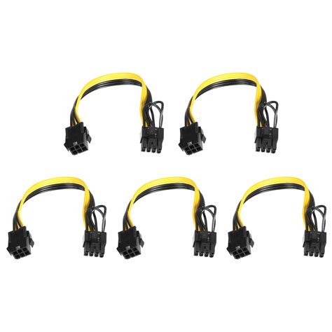 Uxcell PCIe Cable 6 Pin Female To 8 Pin 62 Male PCI Express Power Adapter Cable GPU Power