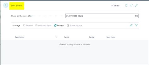 Dynamics 365 Business Central View All Sent Emails By Modifying Email
