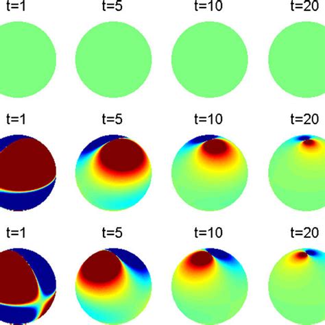 Snapshot Comparing The Steady State Density C 1 1 X 4 Upper Row