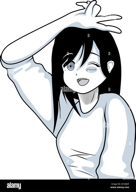 Crazy Girl Anime Style Character Stock Vector Image And Art Alamy