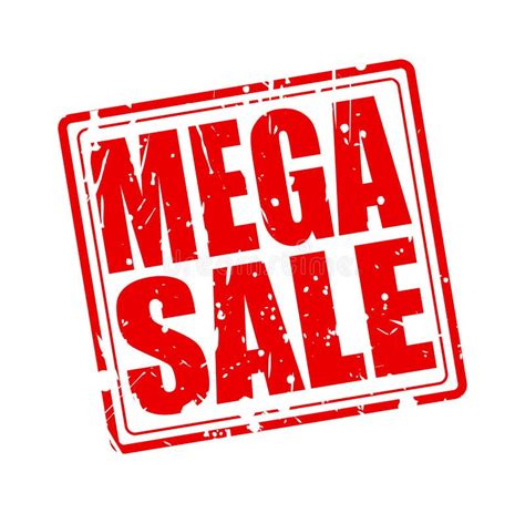 Mega Sale Red Stamp Text Stock Vector Image