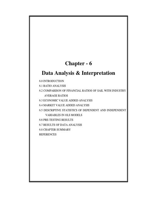 Chapter 6 Data Analysis And Interpretation Pdf Data Analysis