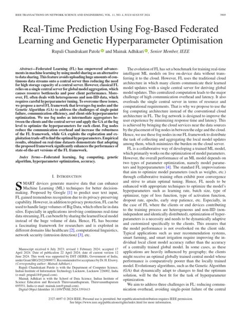 Real Time Prediction Using Fog Based Federated Learning And Genetic