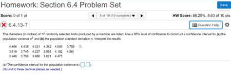 Just This First Part Please A Homework Section 6 4 Problem Set Save