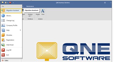 how to set user import export and migration access qne optimum sdn bhd