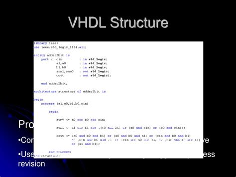 Ppt Vhdl The Very Basics Powerpoint Presentation Free Download Id