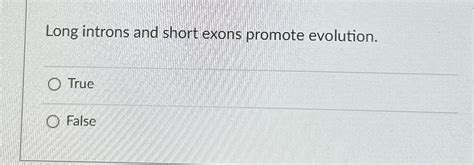 Solved Long Introns And Short Exons Promote