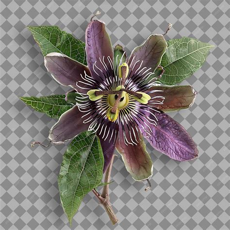 Passionflower Type Of Herb Passiflora Incarnata Form Of Herb Isolated