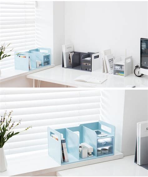 데스크수납·정리 미니책꽂이 간이 3단 책상위 정리함 이동식 서랍 콤보 책꽂이 사무용 수납장 오늘의집 쇼핑