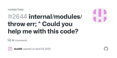 Internalmodulescjsloaderjs983 Throw Err Could You Help Me With This Code · Issue 2644