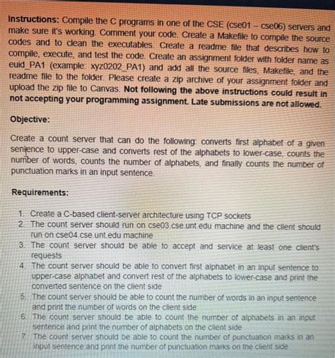 Instructions Compile The C Programs In One Of The Chegg Com