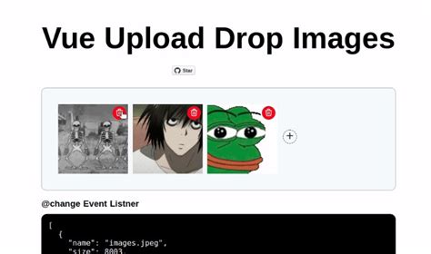 Vue Component That Provides Drag And Drop Images Upload With Preview