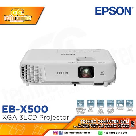 Projector Epson Eb X500 Xga 3600 Lumens 3lcd