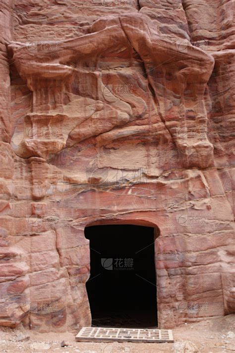 佩特拉 约旦 中东 外立面 远古的 坟墓 城市 宫殿坟墓 街道 矿井