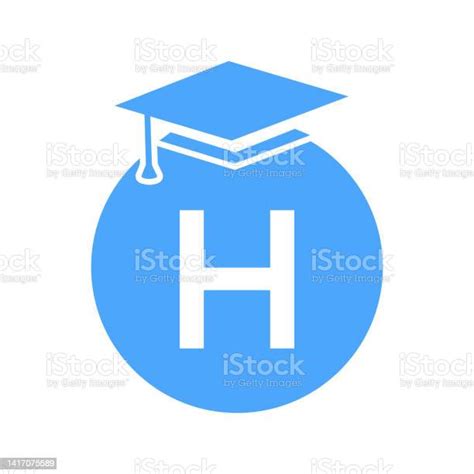 편지 H 교육 로고 템플릿 교육 졸업 모자를 사용한 교육 로고 타입 개념 개념에 대한 스톡 벡터 아트 및 기타 이미지 개념 공부 교사 교육 관련 직업 Istock