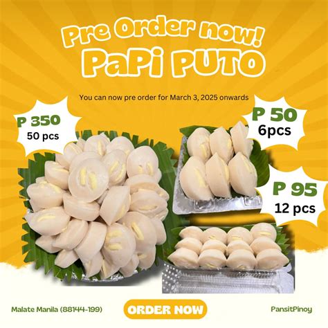 Pansit Pinoy Our Papi Puto Is Available Starting Tomorrow March 3
