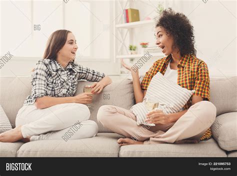 Happy Female Friends Image And Photo Free Trial Bigstock