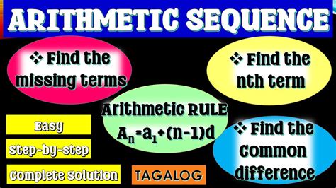 Arithmetic Sequence Find The Nth Term Find The Missing Terms Find