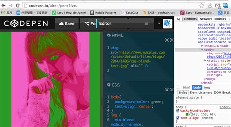 css3混合模式mix blend mode css教程 懒人建站