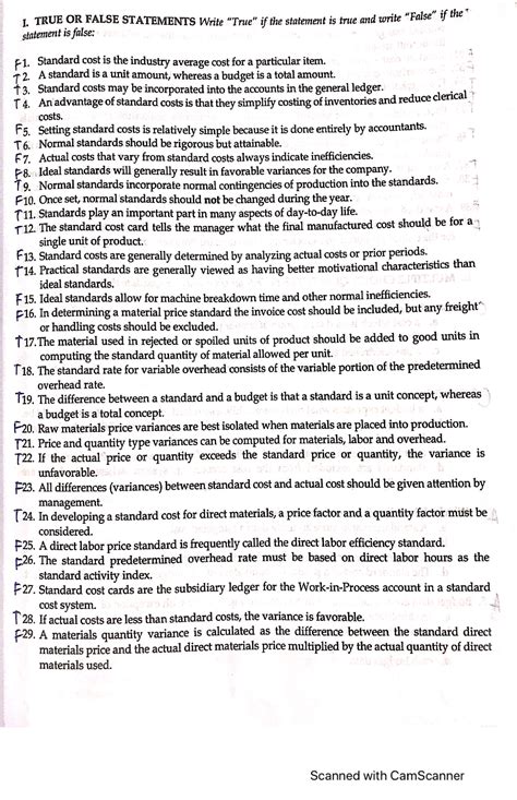 Standard Costing And Variance Analysis Accountancy Studocu