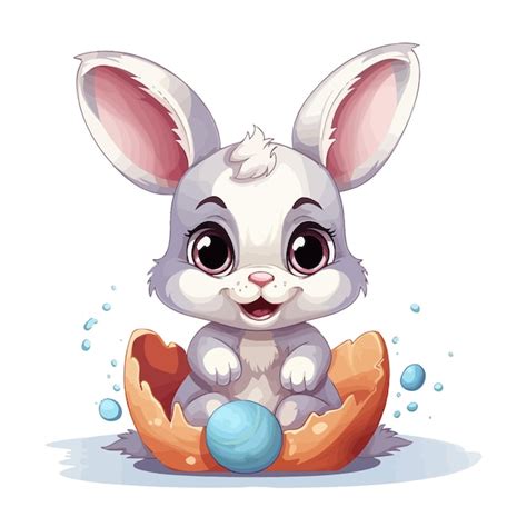 El Conejo De Pascua Vector Premium