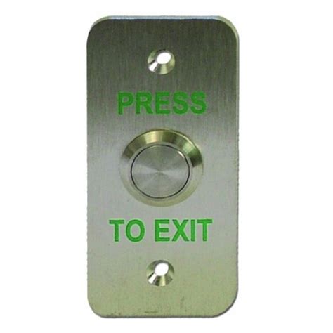 Narrow Style Stainless Steel Surface Exit Button
