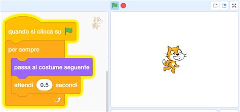 coding con scratch sprite e costumi