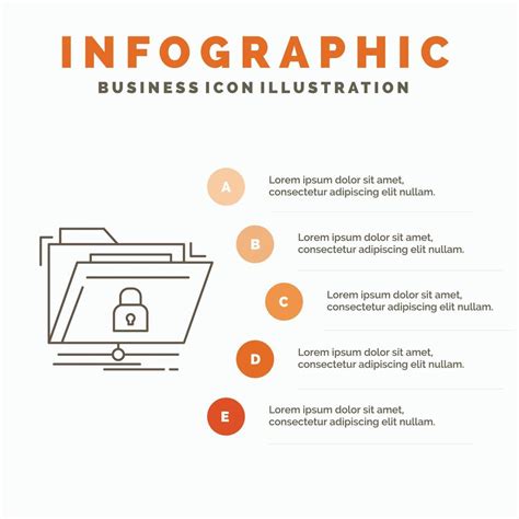 Encryption Files Folder Network Secure Infographics Template For Website And Presentation