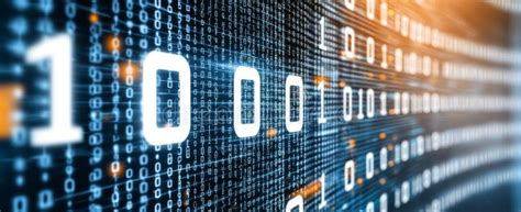 The Concept Of Information Technology Is Represented As A High Tech Image Of Binary Code Flowing