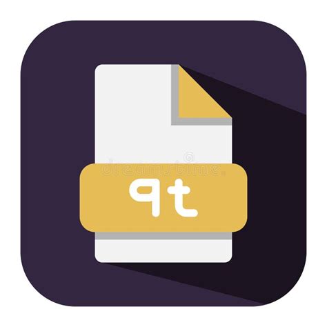 Qt File Type Flat Icon Suitable For Modern Applications And Sites