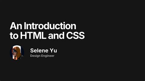 An Introduction To Html And Css