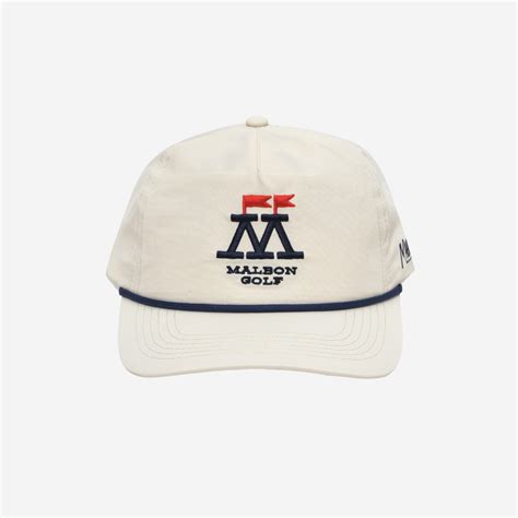 말본 골프 플래그 시커스 로프 햇 아이보리 Malbon Golf Kream