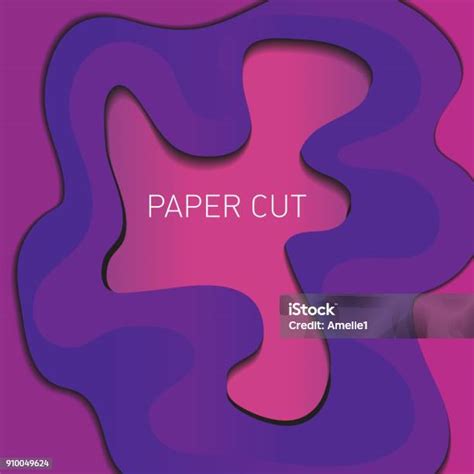 추상 액체 종이 잘라 배경 Papercut 층 그림자 배경입니다 디자인에 대 한 템플릿입니다 조각 또는 종이 접기 스타일 벡터 일러스트입니다 0명에 대한 스톡 벡터 아트 및