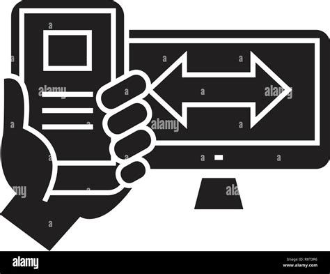 Adaptive Design Black Vector Concept Icon Adaptive Design Flat Illustration Sign Stock Vector
