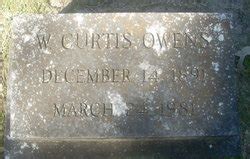 William Curtis Owens 1891 1981 Homenaje De Find A Grave