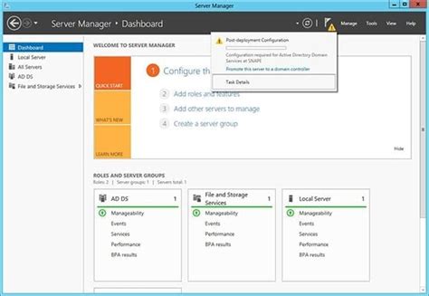 Promote A Server To Domain Controller In Windows Server 2012