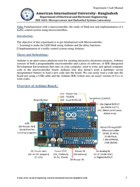 Maes Lab Exp 01 Lab Manual Fall 22 23 Pdf Arduino Electronics