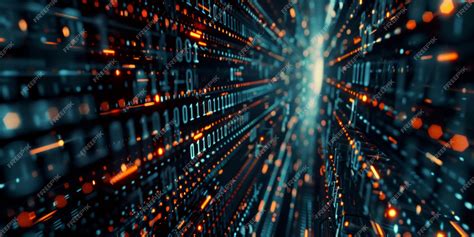 Futuristic Dynamic Binary Code Matrix Technology Background Highlighting Seamless Digital