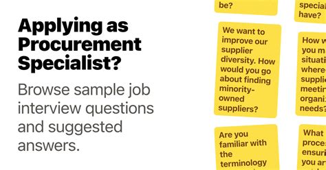 Procurement Specialist Interview Questions