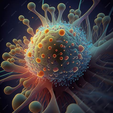 Premium Photo Attack Of Cancer Cells On Healthy Cells In The Human