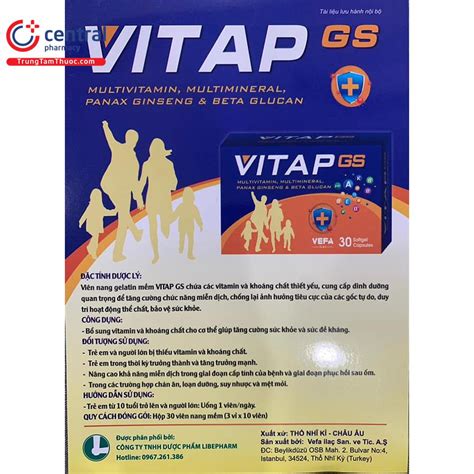 Thuốc Vitap Gs Bổ Sung Vitamin Và Khoáng Chất Tốt Cho Cơ Thể