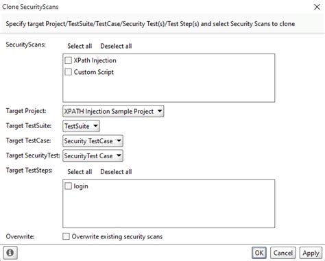 Clone Scans ReadyAPI Documentation