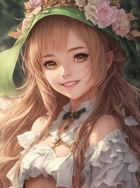 Premium Ai Image Cute 3d Anime Girl Smile And Shy Hot Beautiful Anime