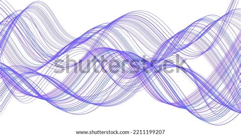 Blue Pale Waves Curve Overlapping Lines Stock Vector Royalty Free 2211199207 Shutterstock