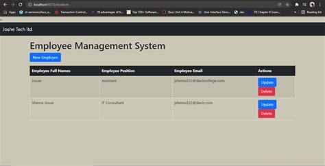 Github Bakambwe Final Assignment Employee Management System Of Joshe Tech Ltd